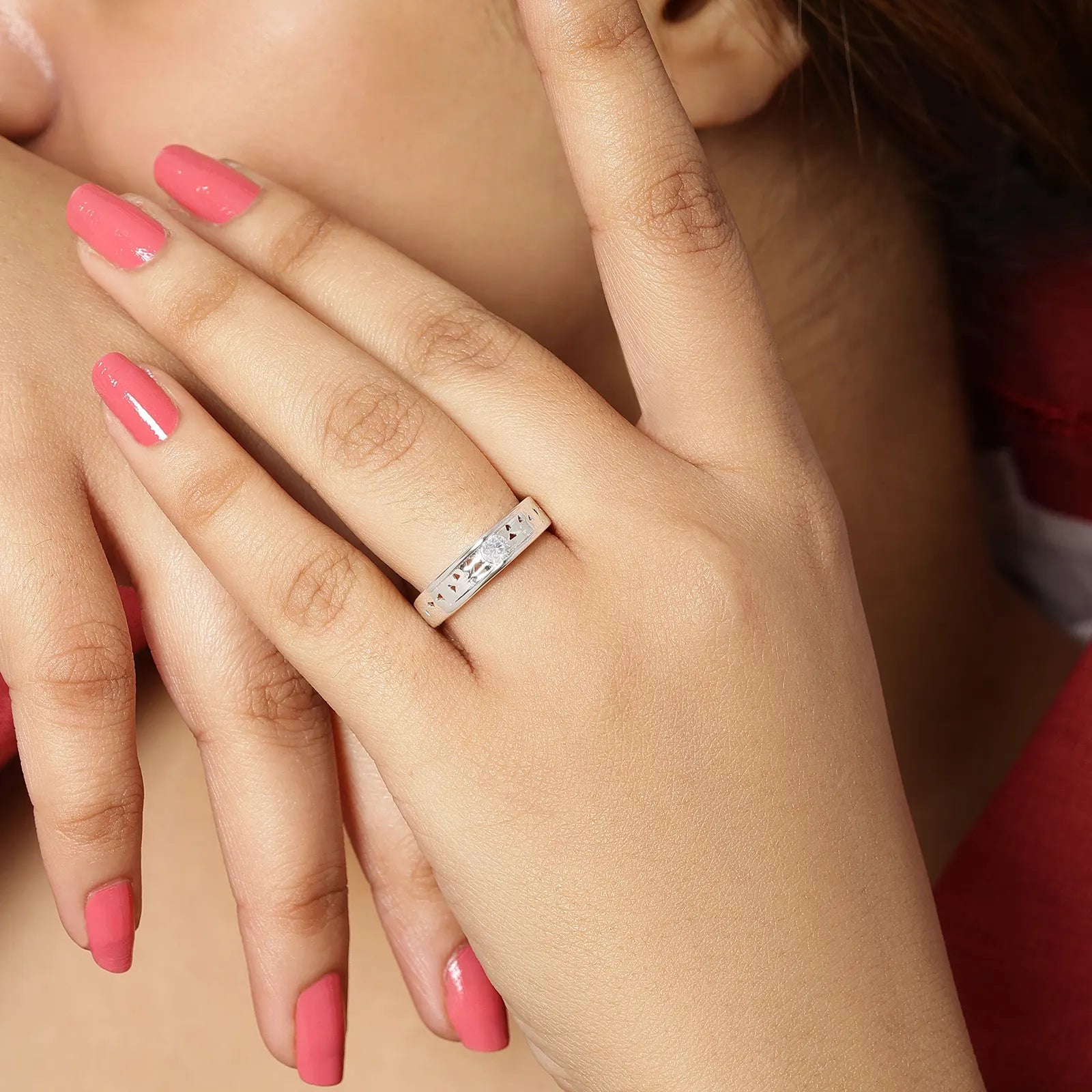 Cut-Out Band Ring for Women