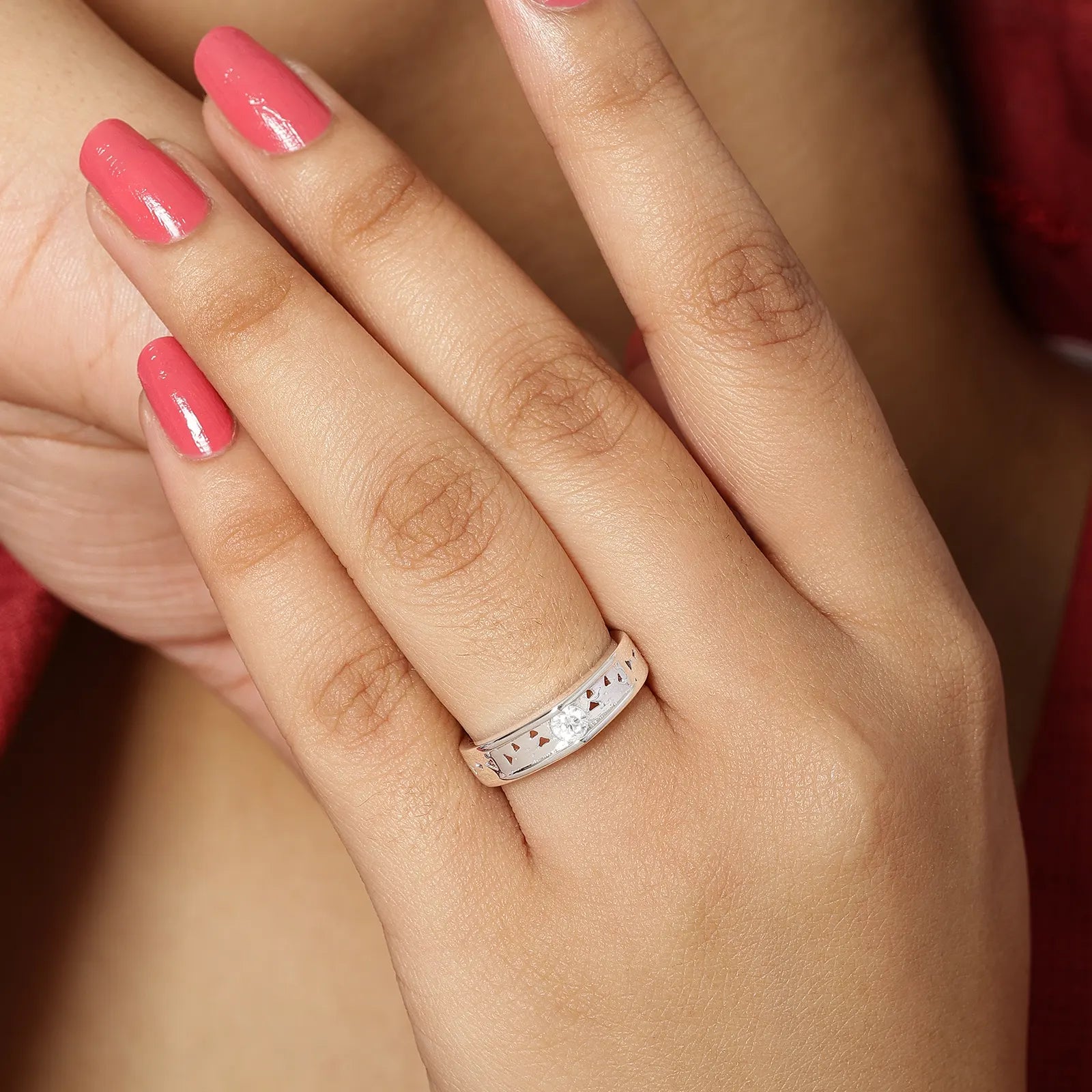Cut-Out Band Ring for Women